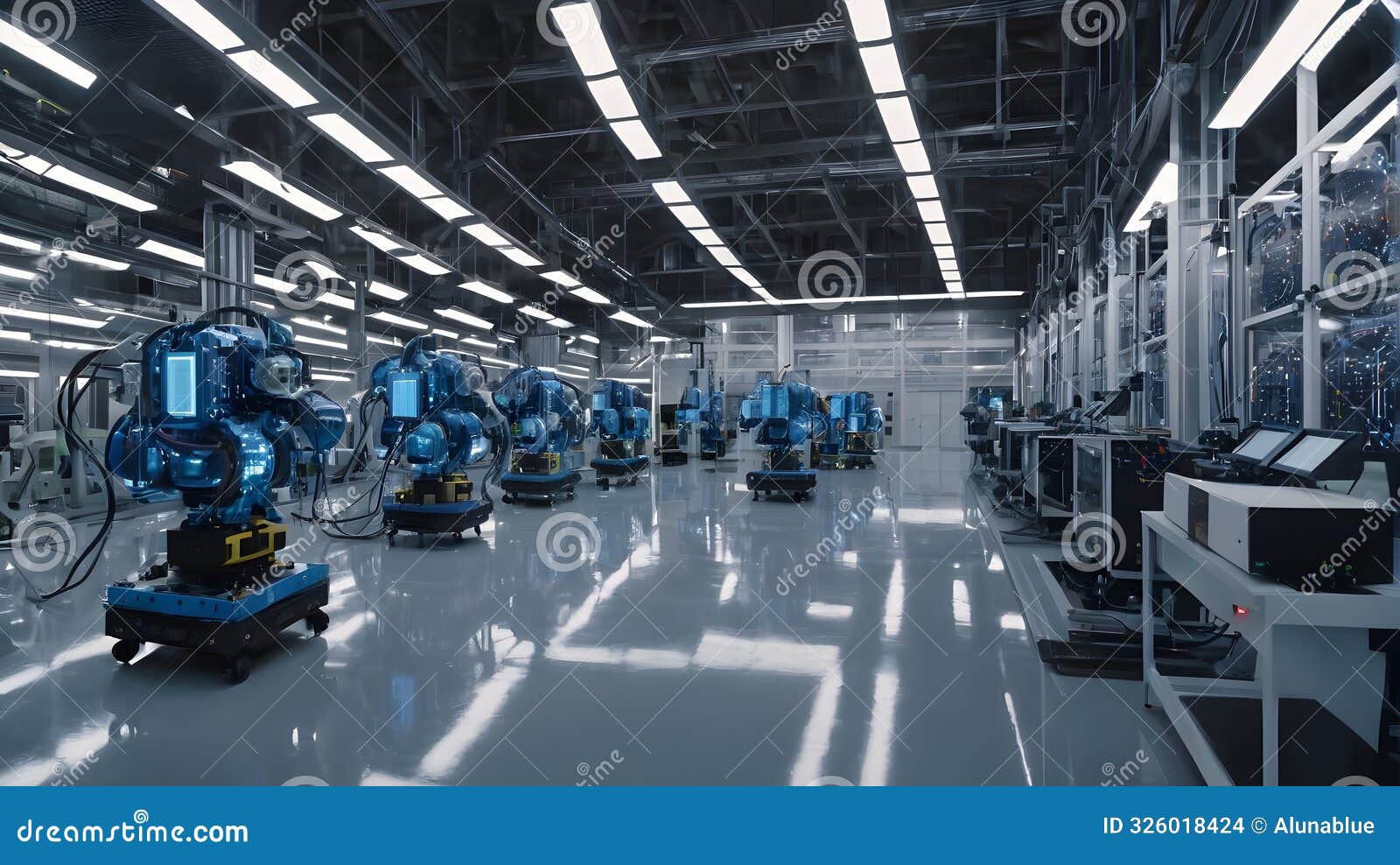 Advanced Robotics Manufacturing Facility with Futuristic Automation ...