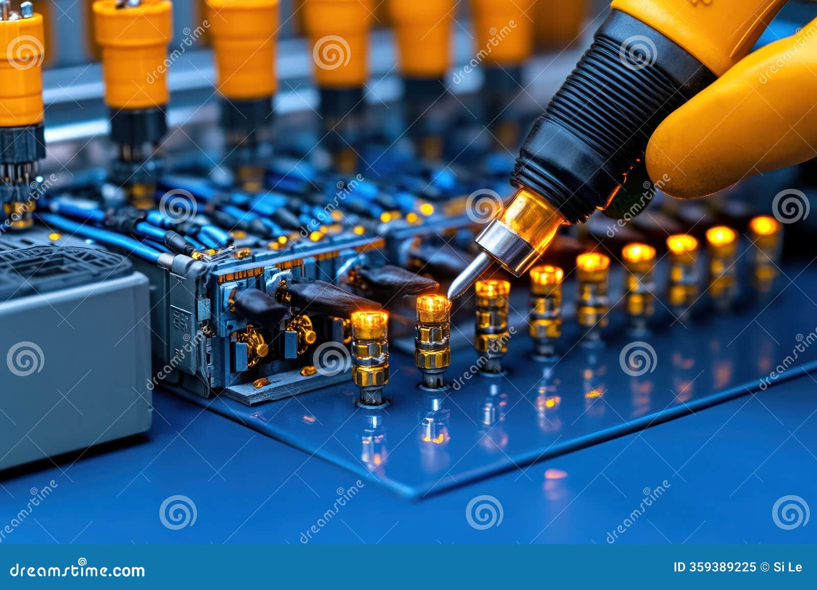 Complex Electrical Wiring System Cables, Connectors, And Control Panel ...