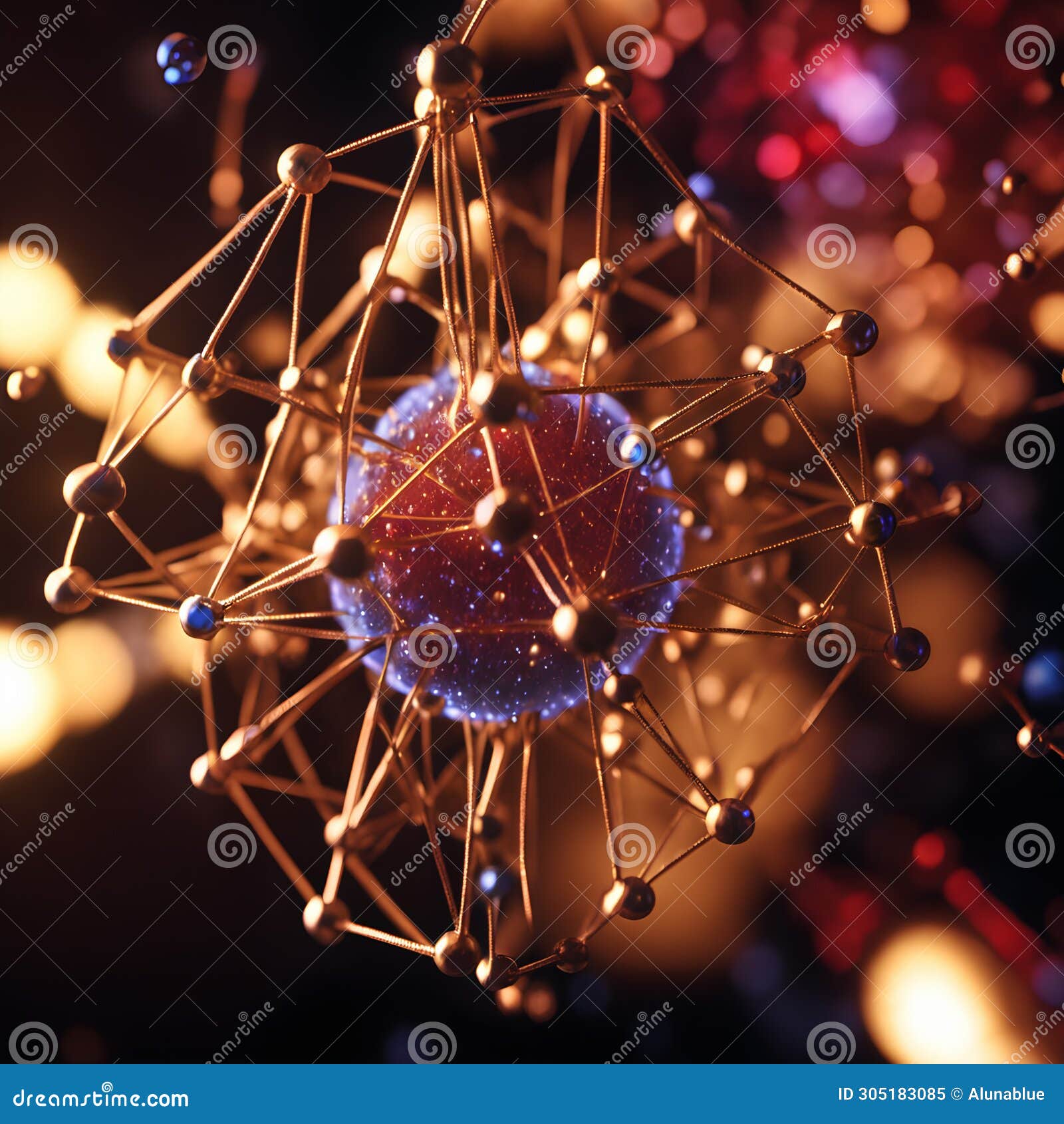 A Complex Quantum Biology System. Stock Illustration - Illustration of ...