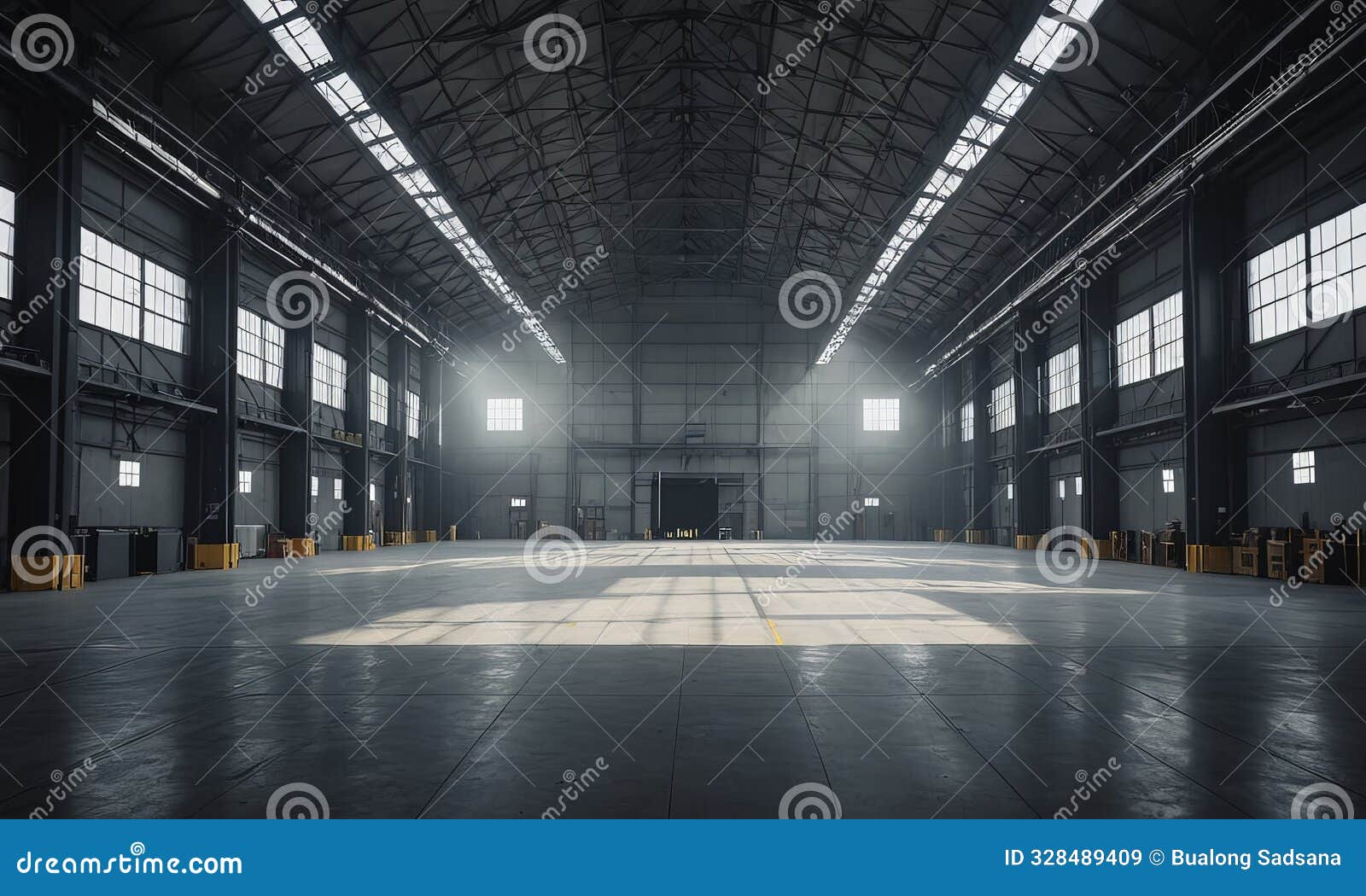 A Stark Industrial Landscape Depicts A Sprawling Factory Complex ...