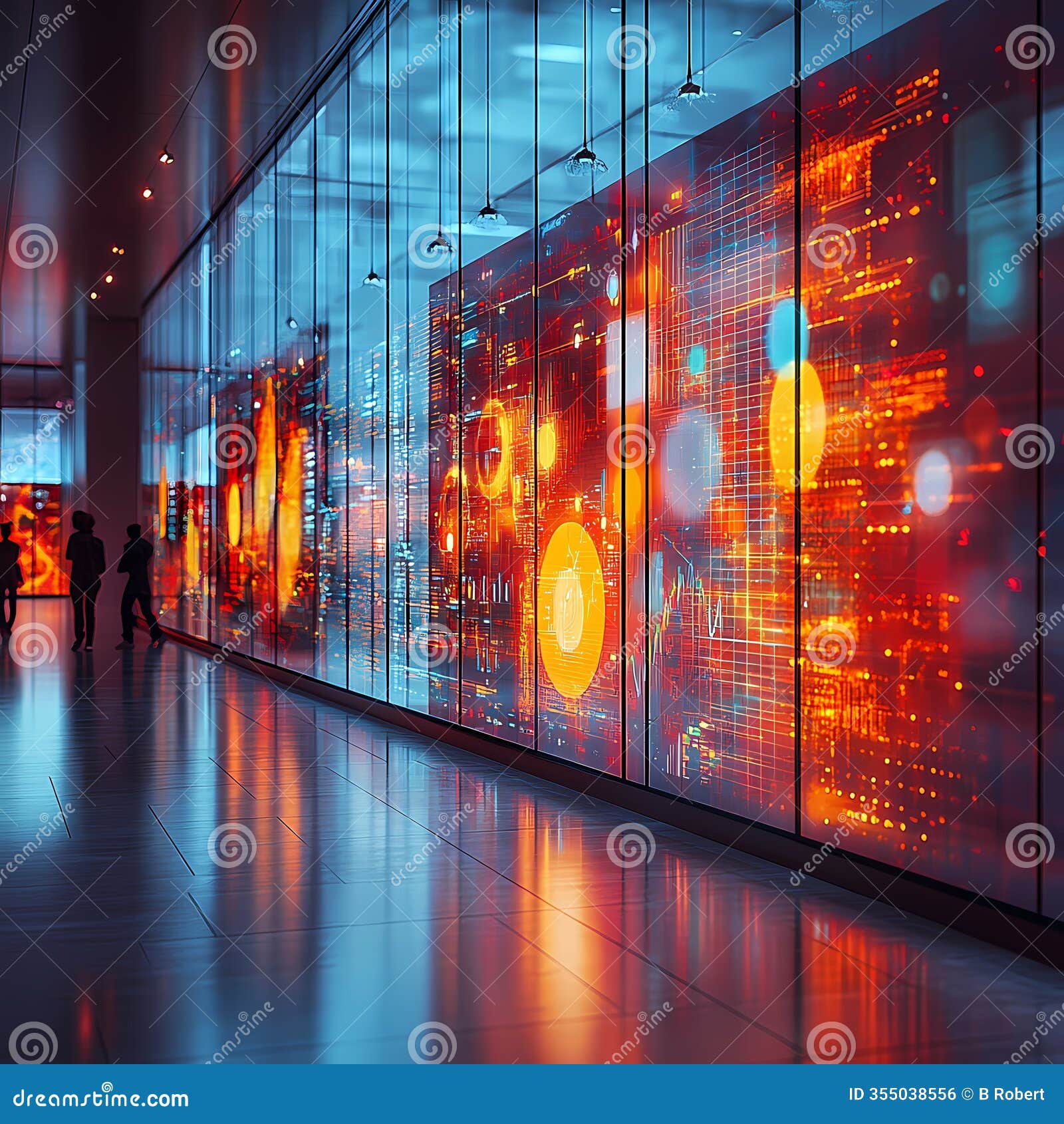 Data Visualization Wall stock illustration. Illustration of software ...