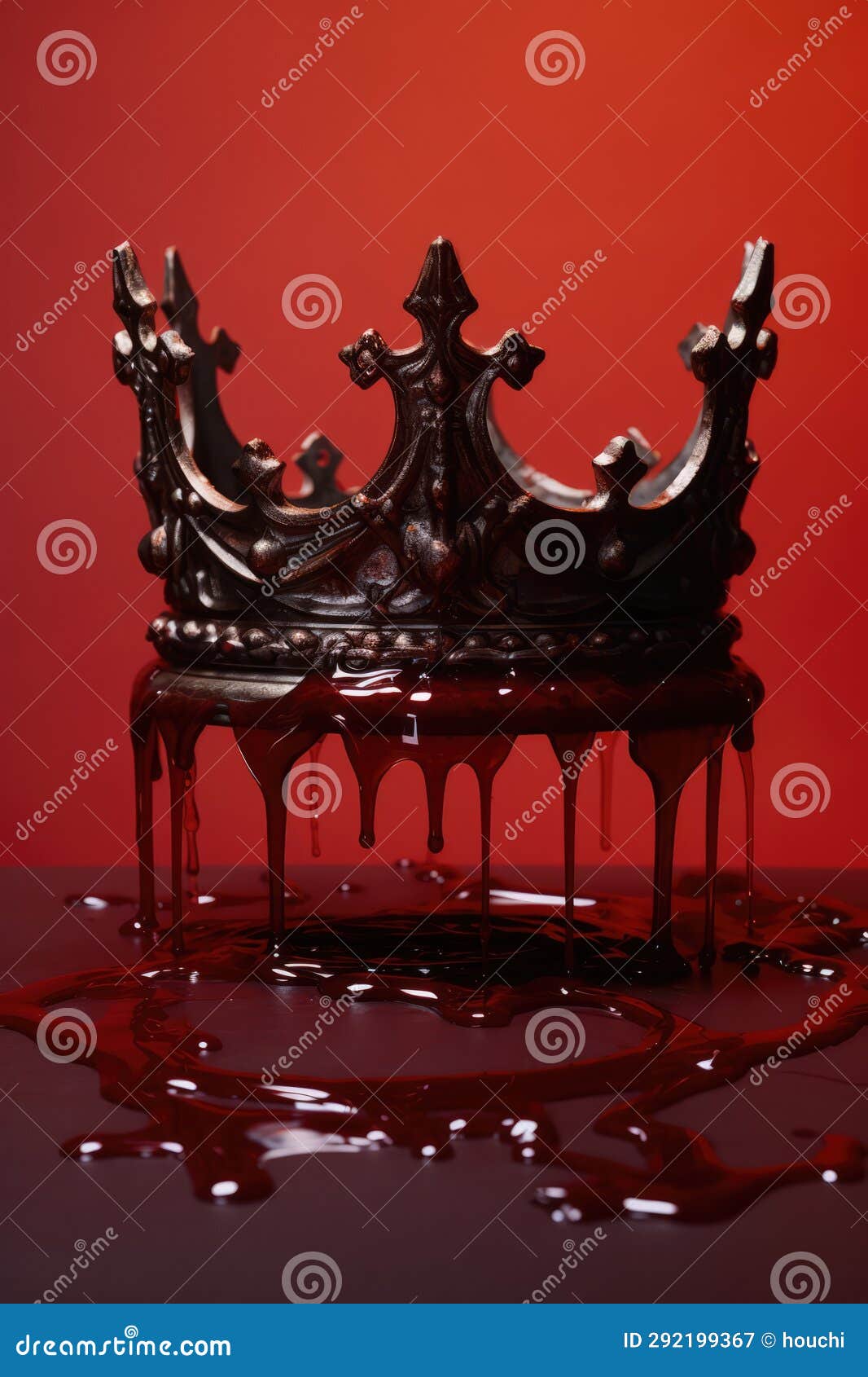 Fantasy Medieval Crown with Dripping Melting Blood. Treason, Death ...