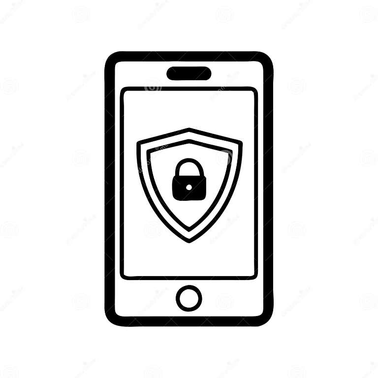 Mobile Device Security Vector for Cybersecurity and Privacy Stock ...
