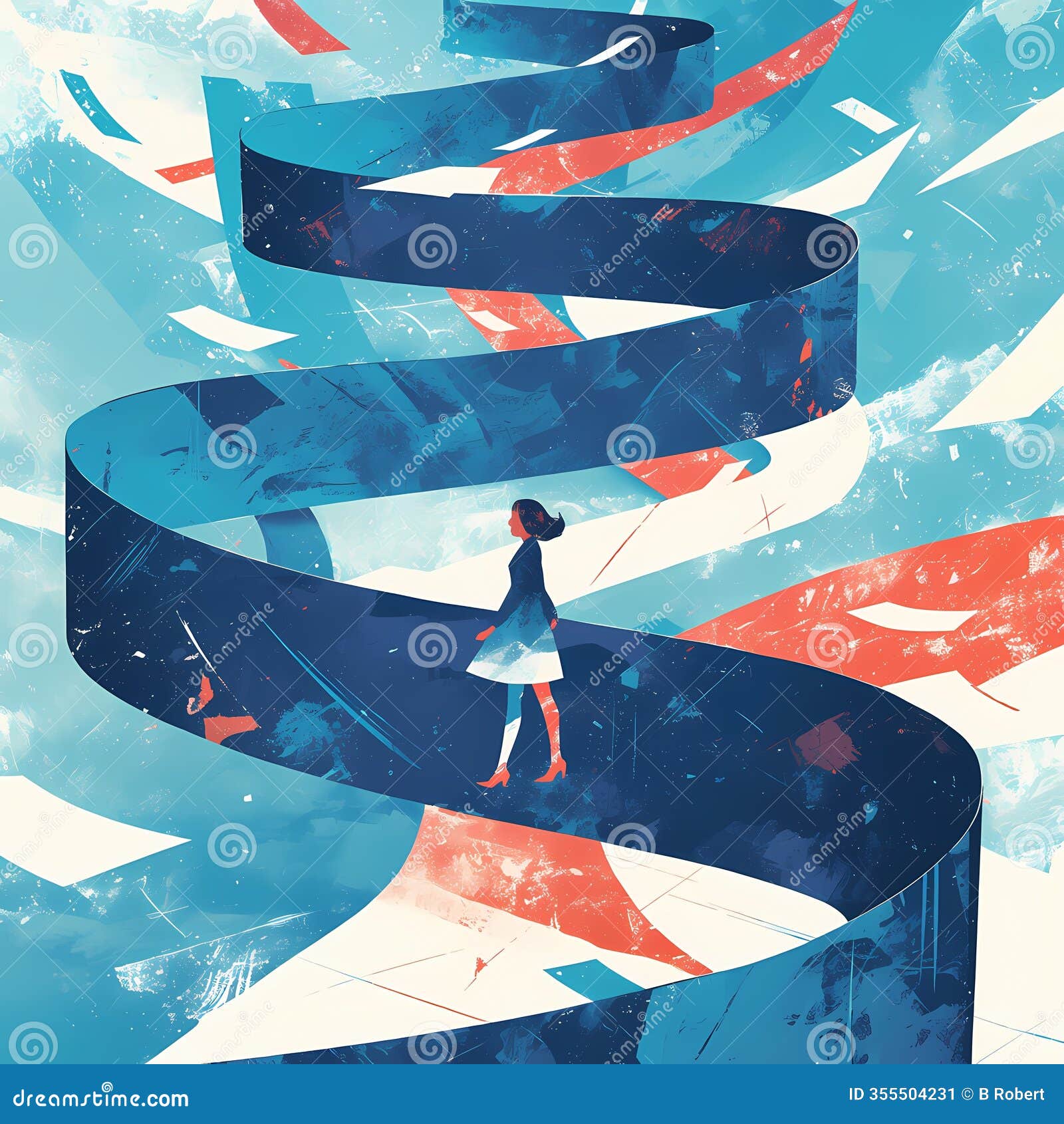 Navigating Complexity stock illustration. Illustration of mindset ...