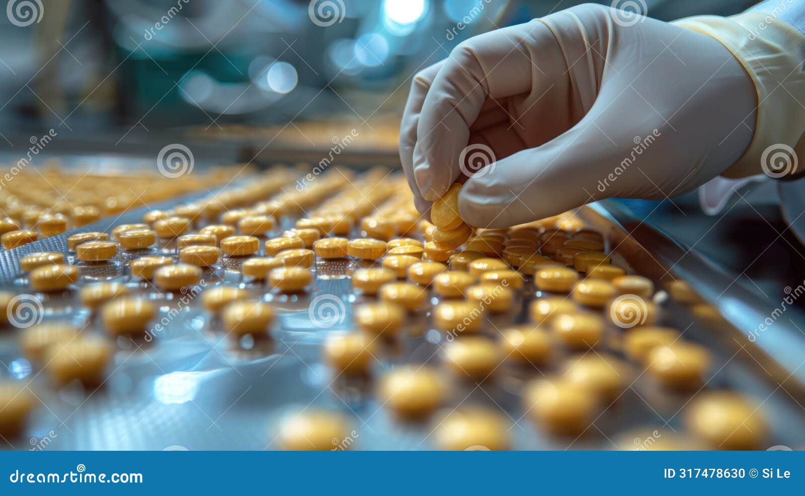 Pharmacist Counting Yellow Tablets into Plastic Bag - Medical Health ...