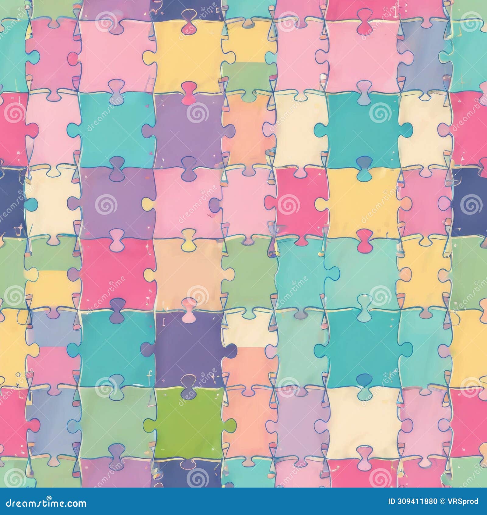 Jigsaw Puzzle Pieces Background Stock Photo - Image of seamless ...