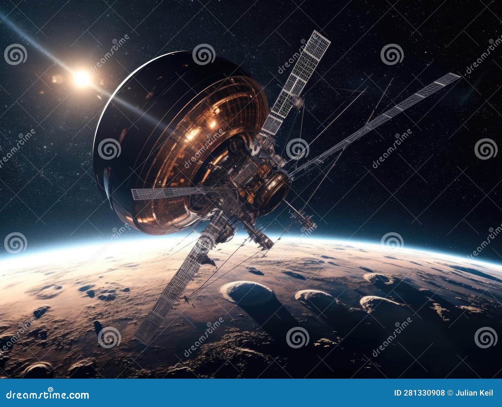 AI Space Probe on Distant Planet Stock Illustration - Illustration of ...