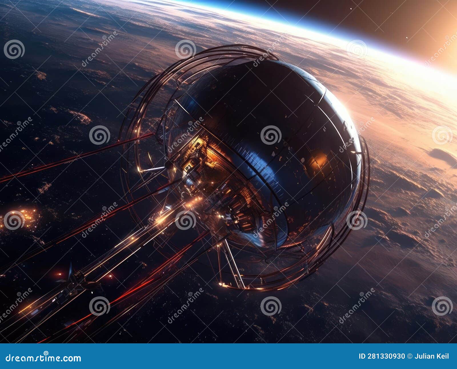 AI Space Probe on Distant Planet Stock Illustration - Illustration of ...