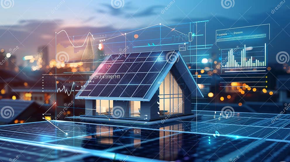 Smart Home with Solar Panels and Data Visualization, Generative AI ...