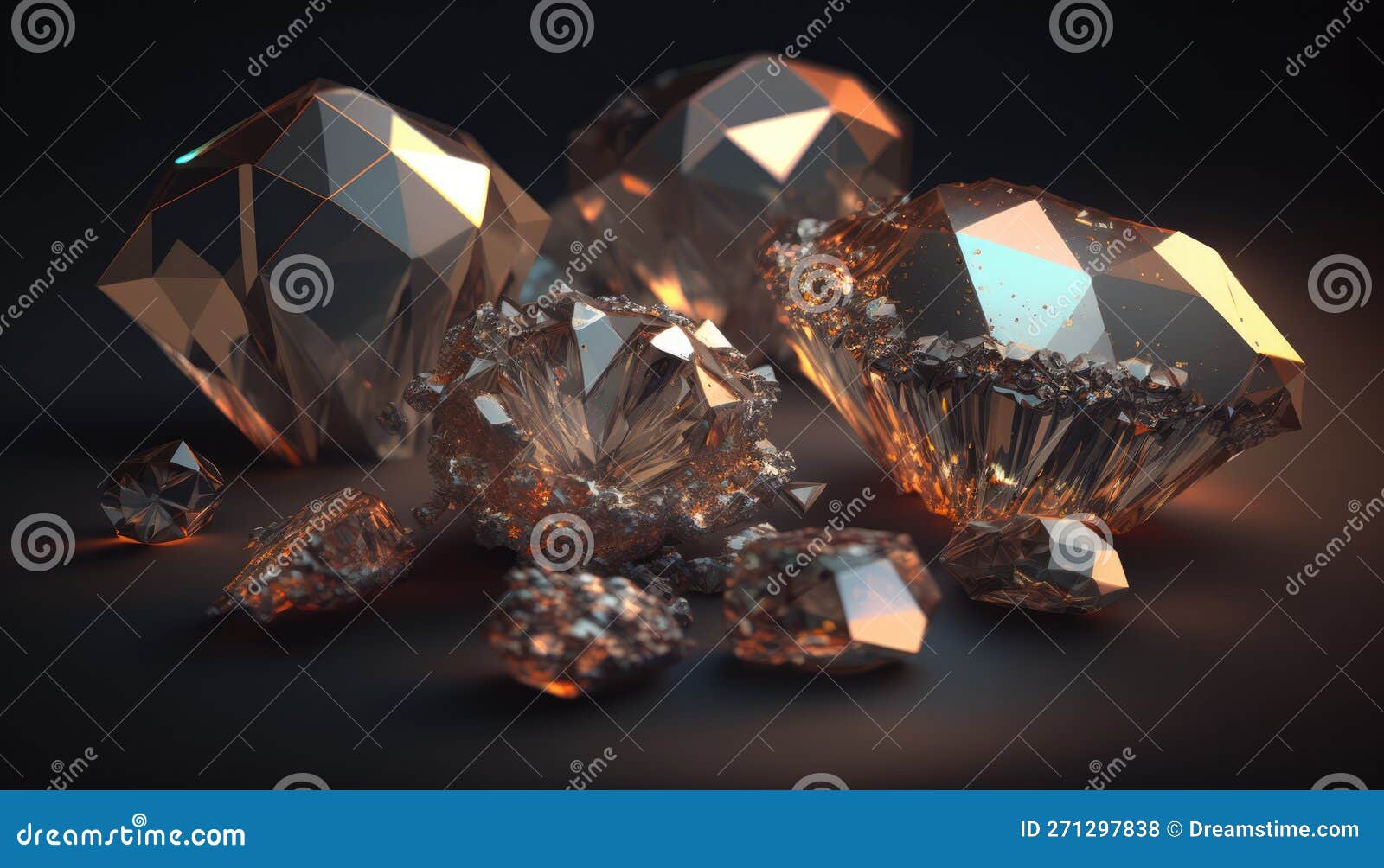 Sparkling Shiny Diamonds in a Beautiful Background. Stock Illustration ...