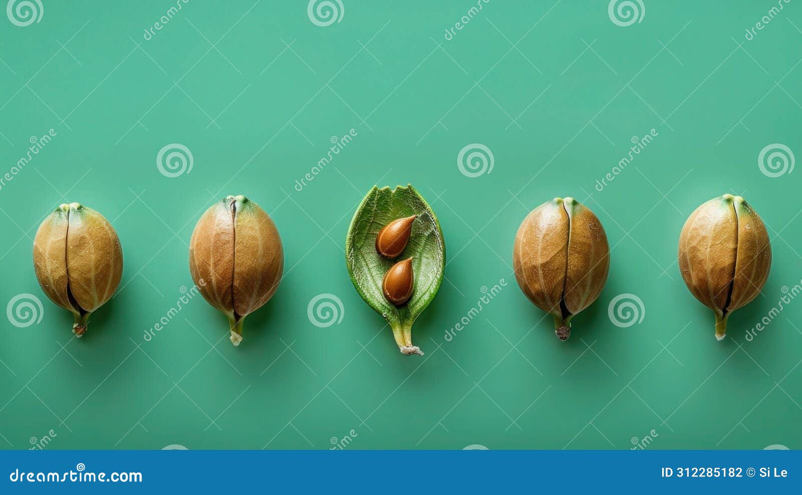 Green Background Seed Germination Sequence Stock Illustration ...