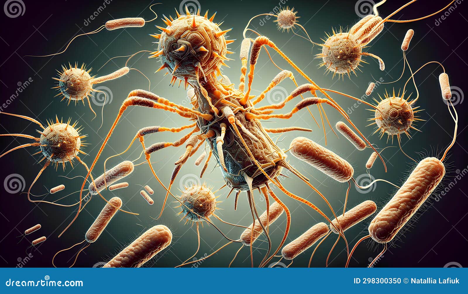 Pathogenic Microorganisms Medical Concept Illustration Stock ...