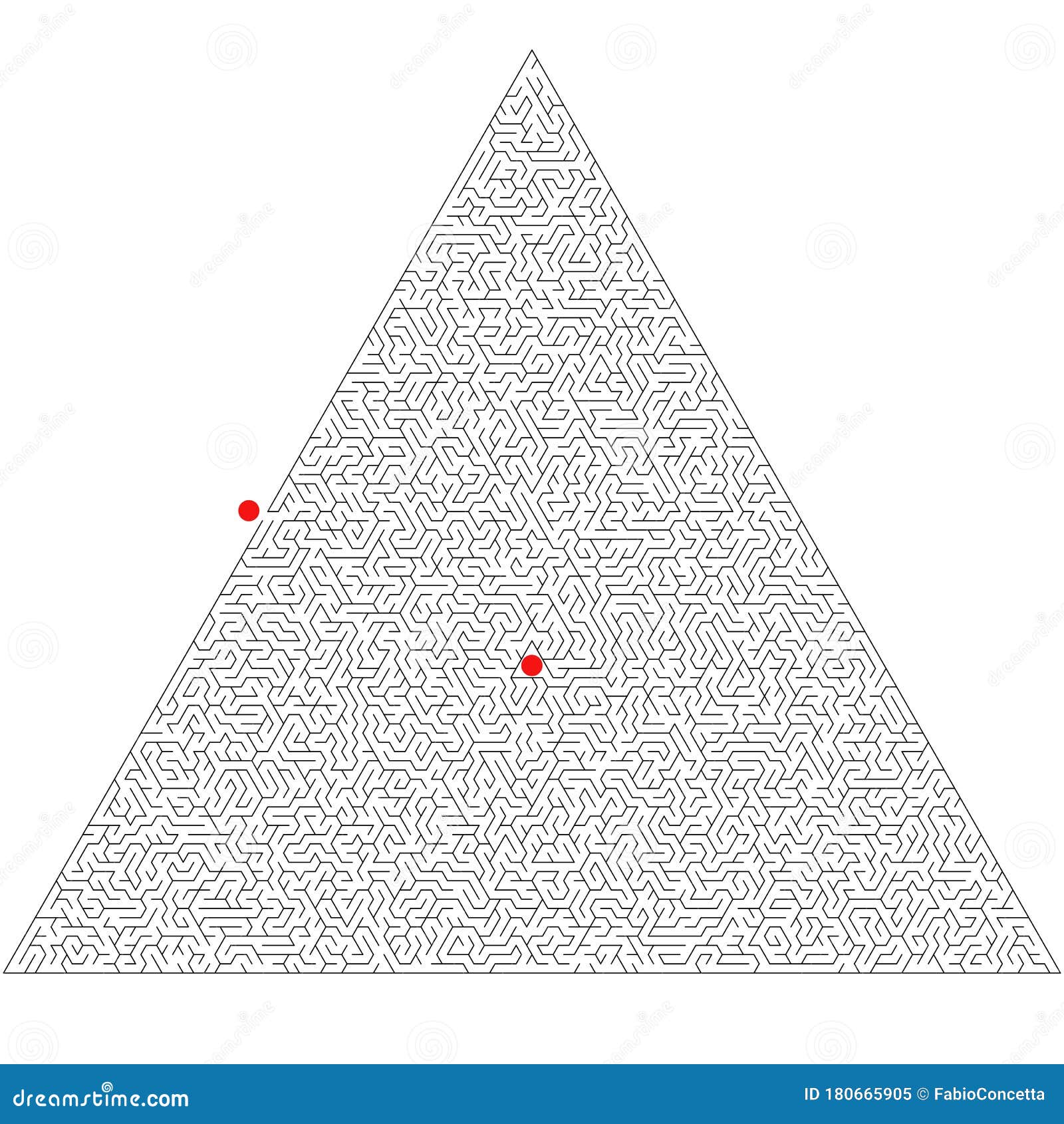 Background of a Complex Labyrinth in the Shape of a Triangle Stock ...