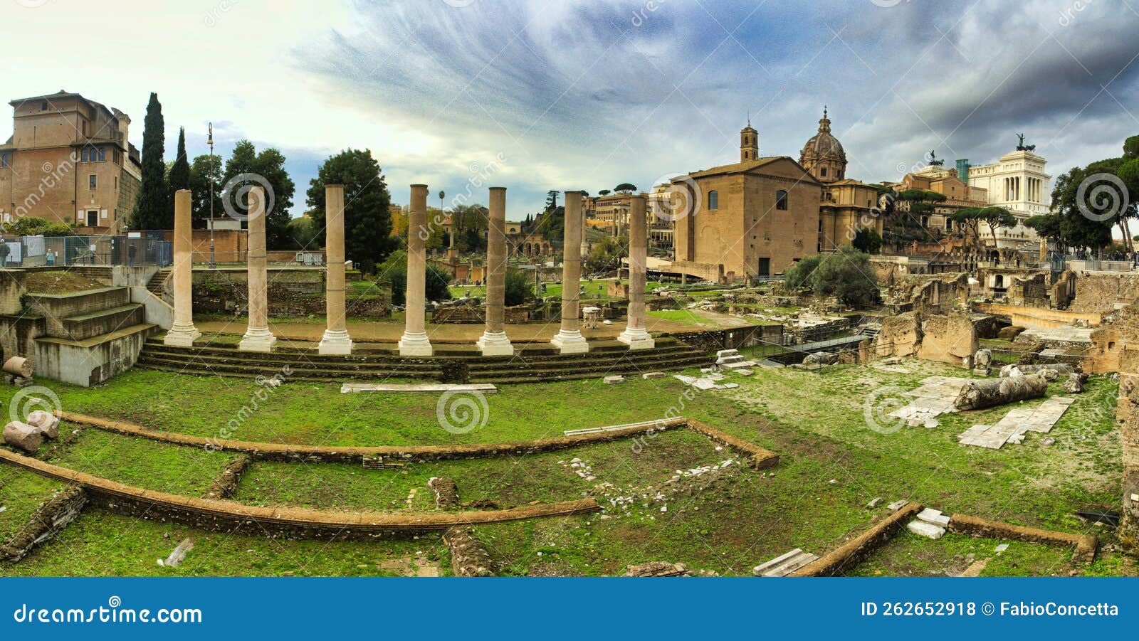 Panorama of the Temple of Peace in Rome Stock Photo - Image of urban ...