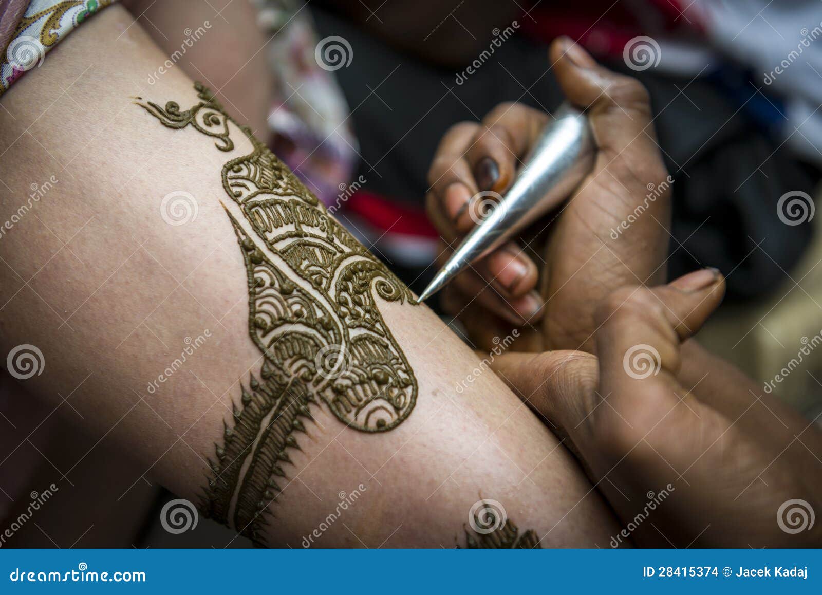 Image Detail of Henna Being Applied To Arm Stock Photo - Image of henna ...