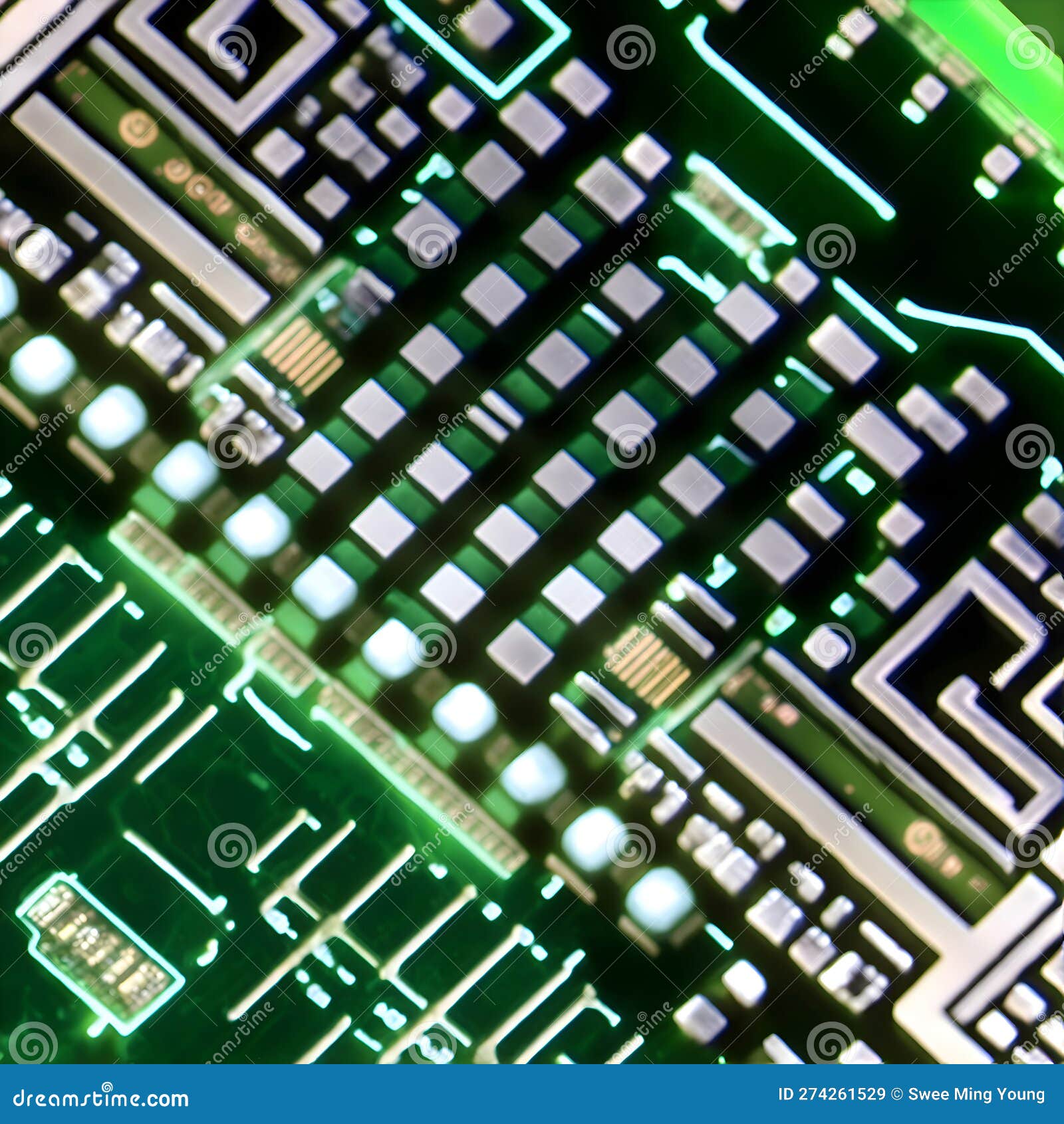 Image of a Detailed Close-up of a Circuit Board, with Intricate ...