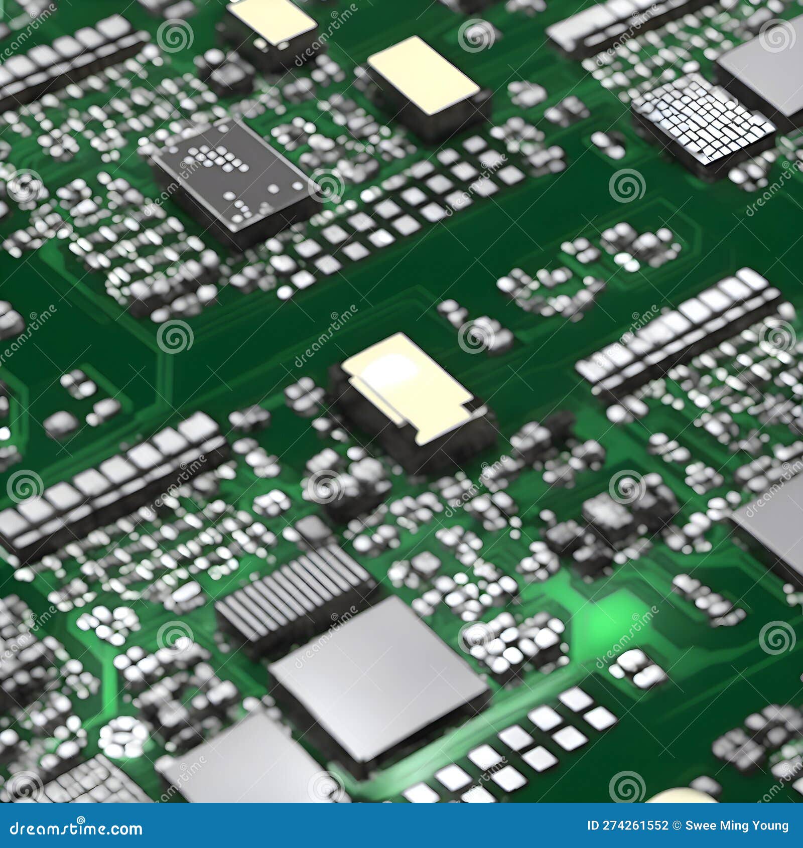 Image of a Detailed Close-up of a Circuit Board, with Intricate ...