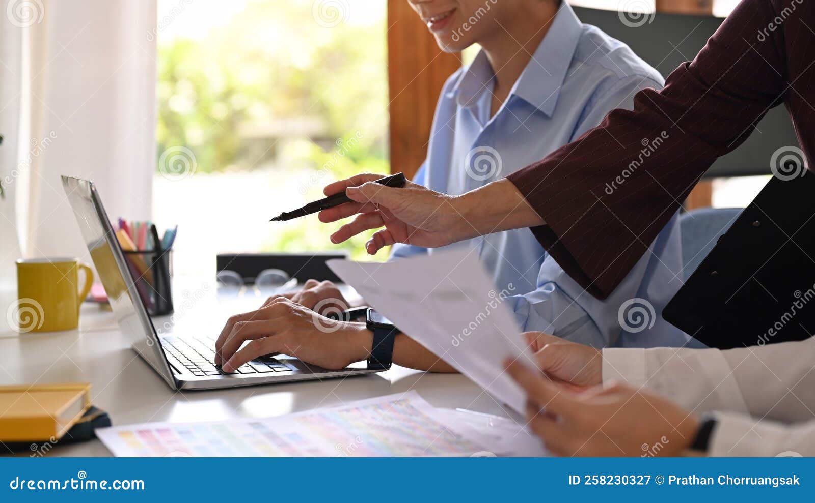 Image of Developer Team Collaborating on Mobile Application Software ...