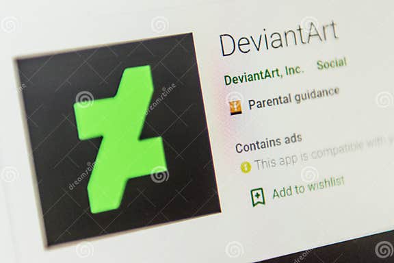 DeviantArt App Icon. Selective Focus. Editorial Image - Image of ...