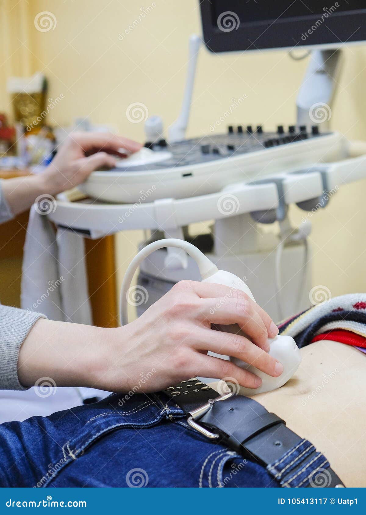 Device for Ultrasonography Diagnostic Stock Image - Image of scan ...