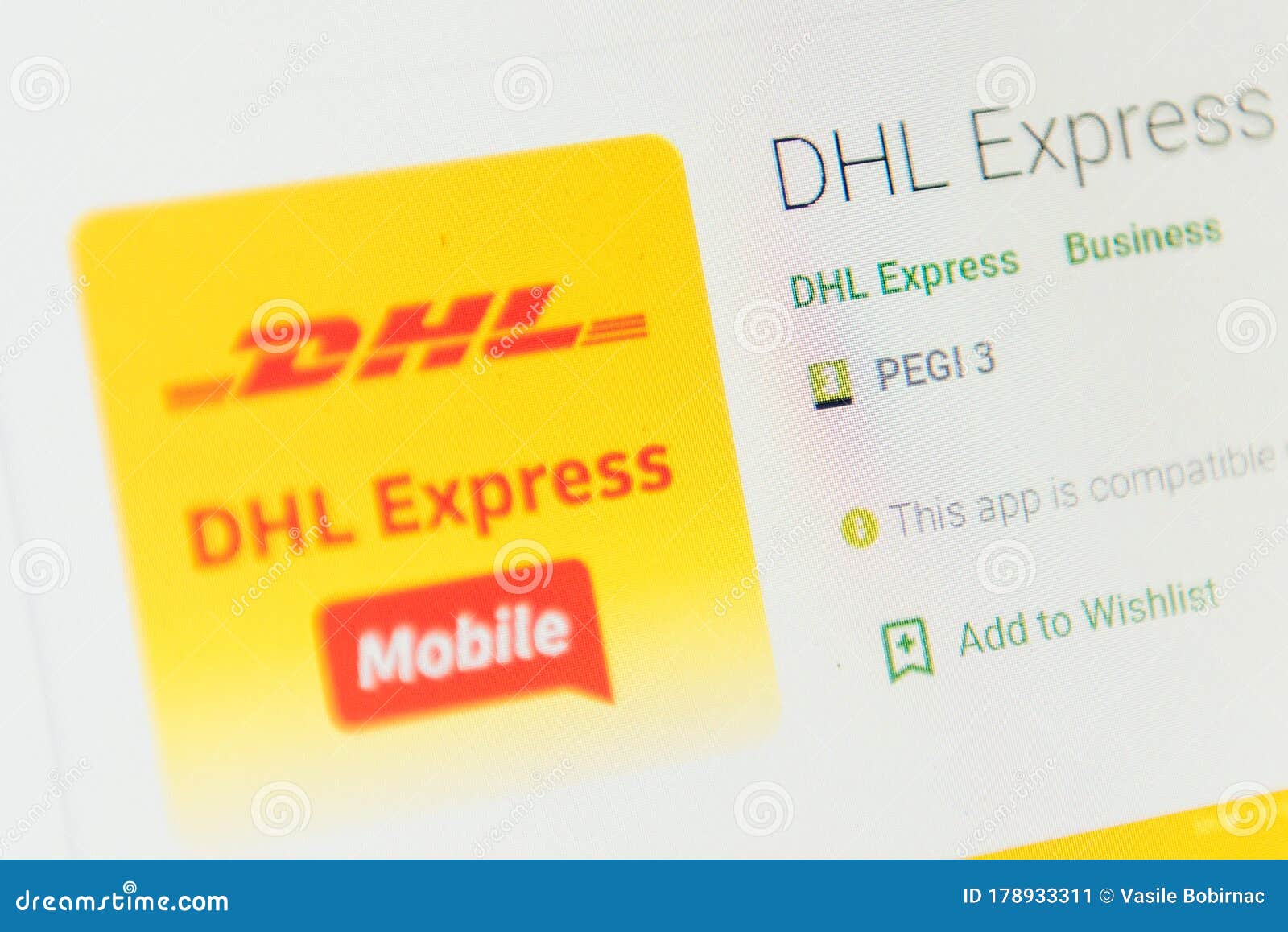 DHL App Icon. Selective Focus. Editorial Photo - Image of selective ...