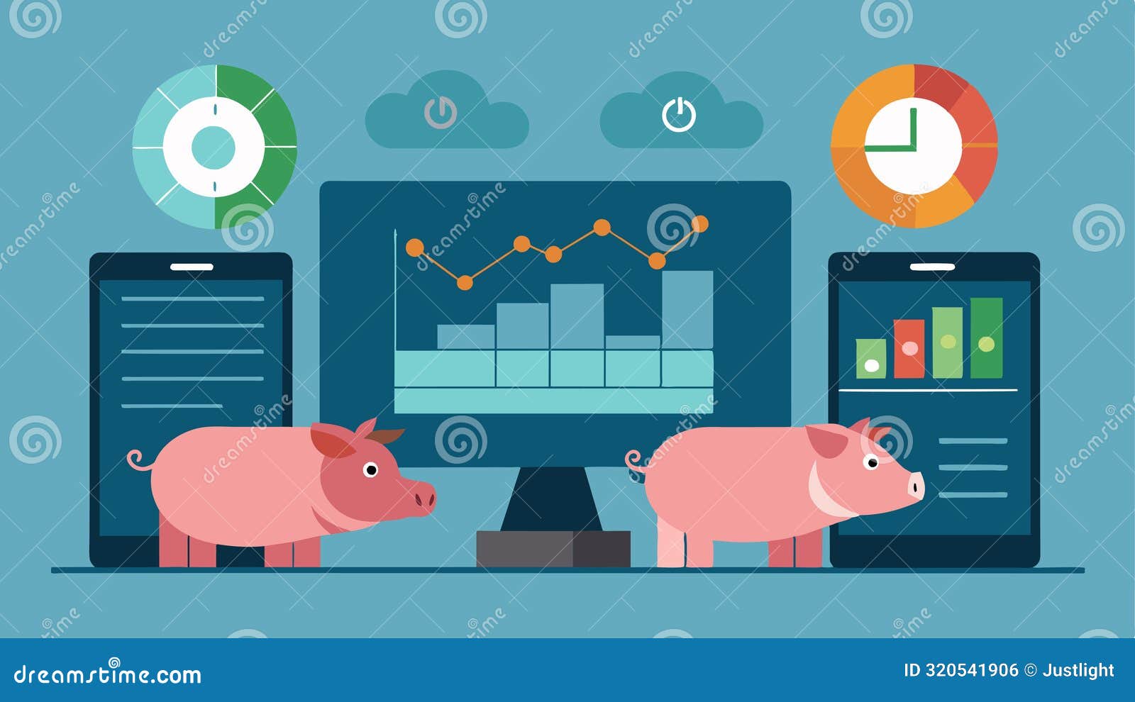 An Image of a Digital Dashboard Displaying Realtime Data on Feed ...