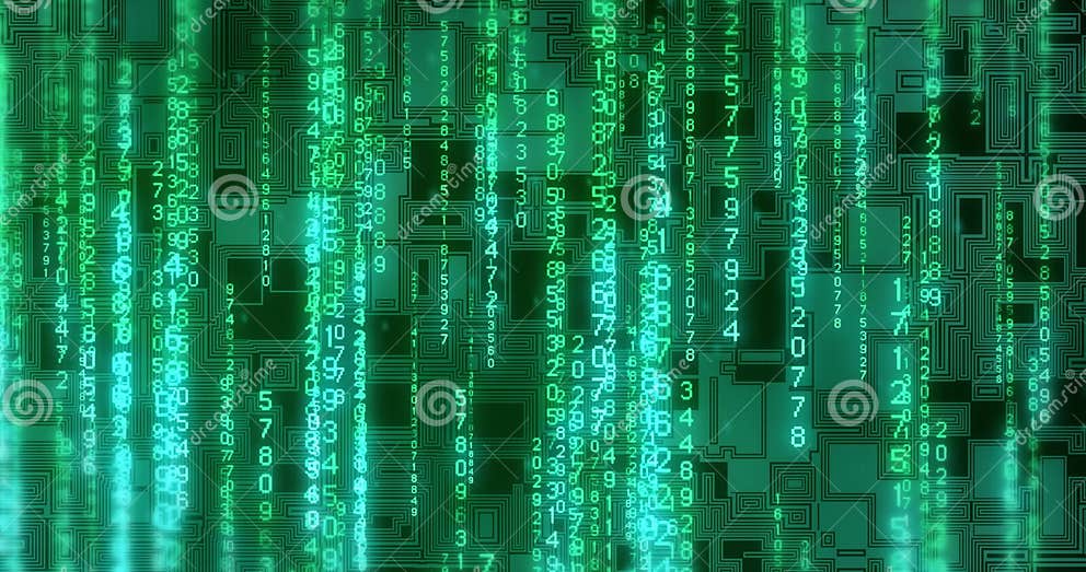 Image of Digital Data Processing and Binary Coding Stock Image - Image of connections ...