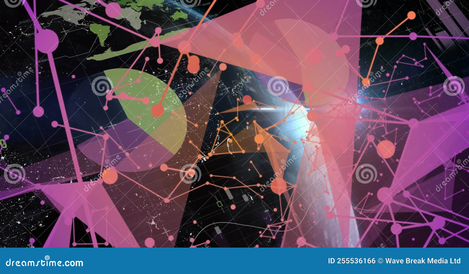 Image of Digital Data Processing and Connections Over Globe Stock Photo ...