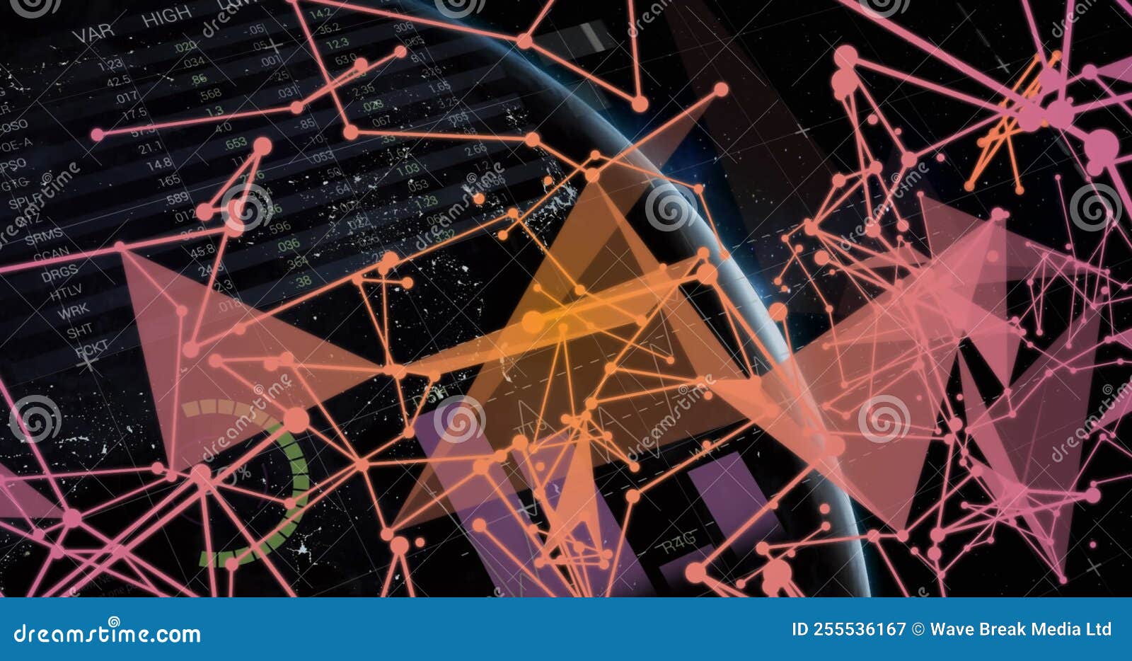 Image of Digital Data Processing and Connections Over Globe Stock Image - Image of generated ...