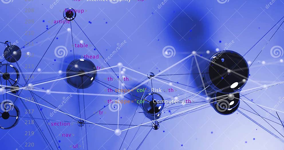 Image of Digital Data Processing and Network of Connections Stock Photo ...