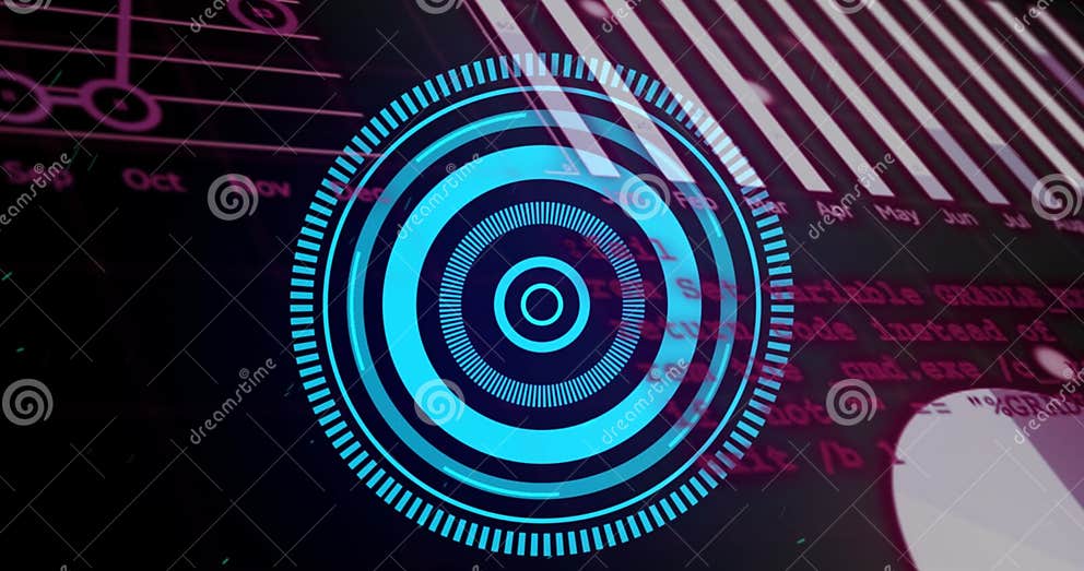 Image of Digital Data Processing and Scan Scoping Over Clack Background Stock Image - Image of ...