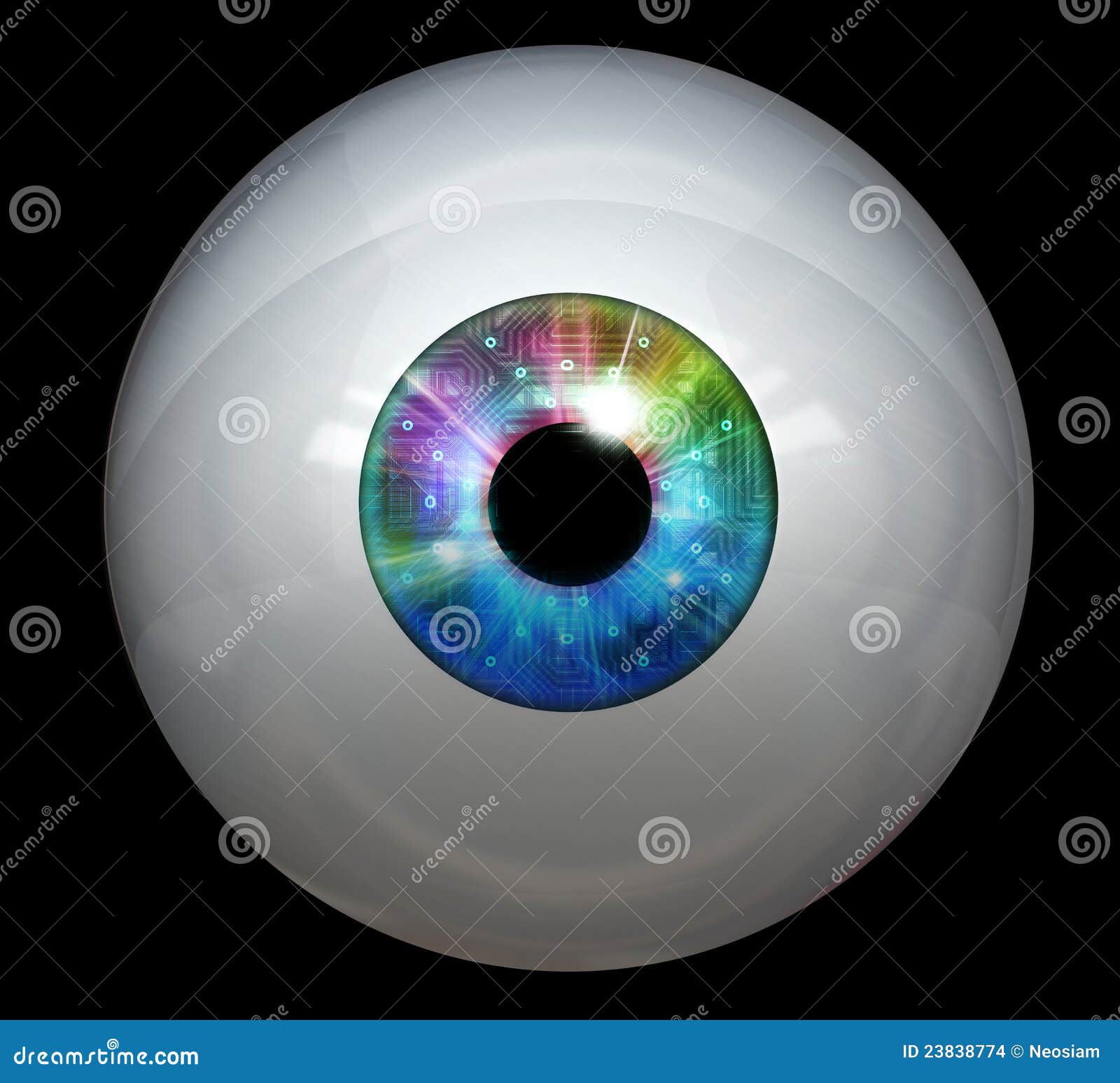 Image of digital eye ball stock illustration. Illustration of medicine ...