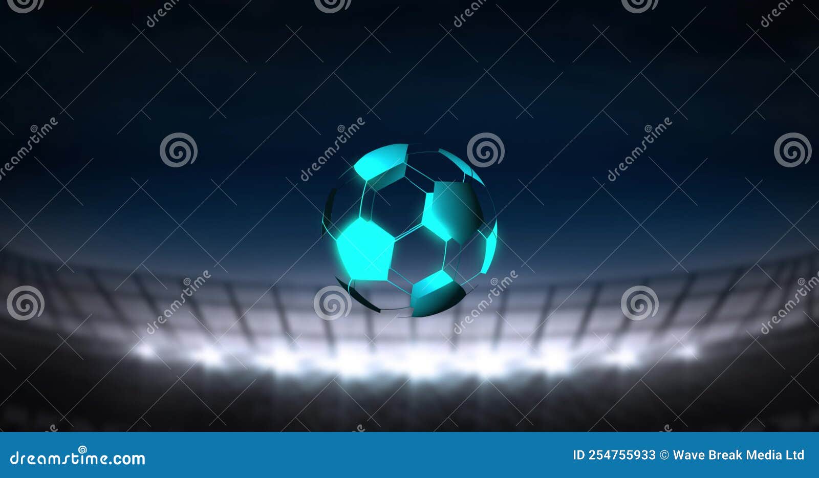 Image of Digital Football Over Stadium Stock Illustration ...