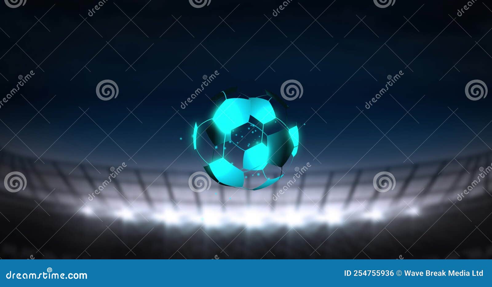 Image of Digital Football Over Stadium Stock Illustration ...