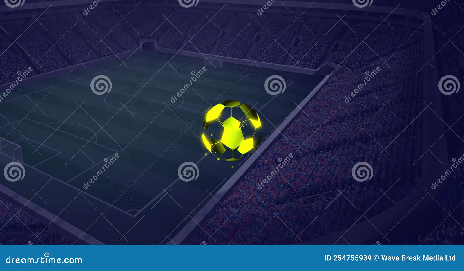 Image of Digital Football Over Stadium Stock Illustration ...