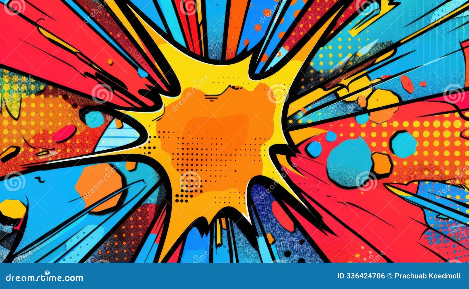 Abstract Pop Art Design with Bright Colors and Bold Shapes Stock ...