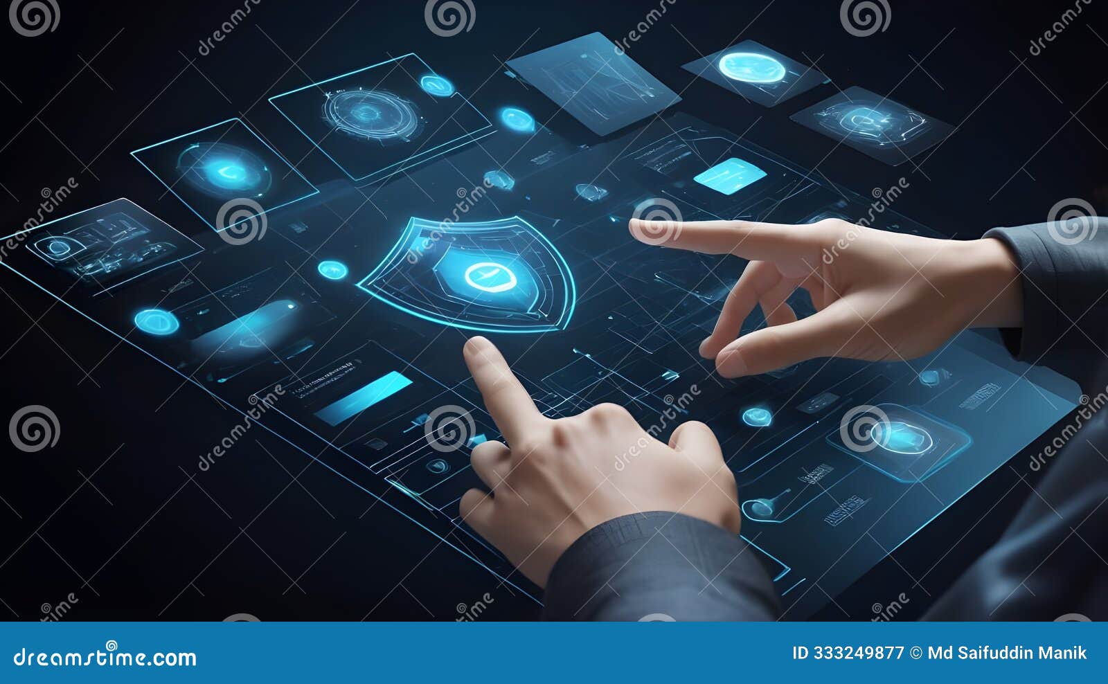 The Image is a Digital Illustration Featuring a Futuristic, High-tech ...