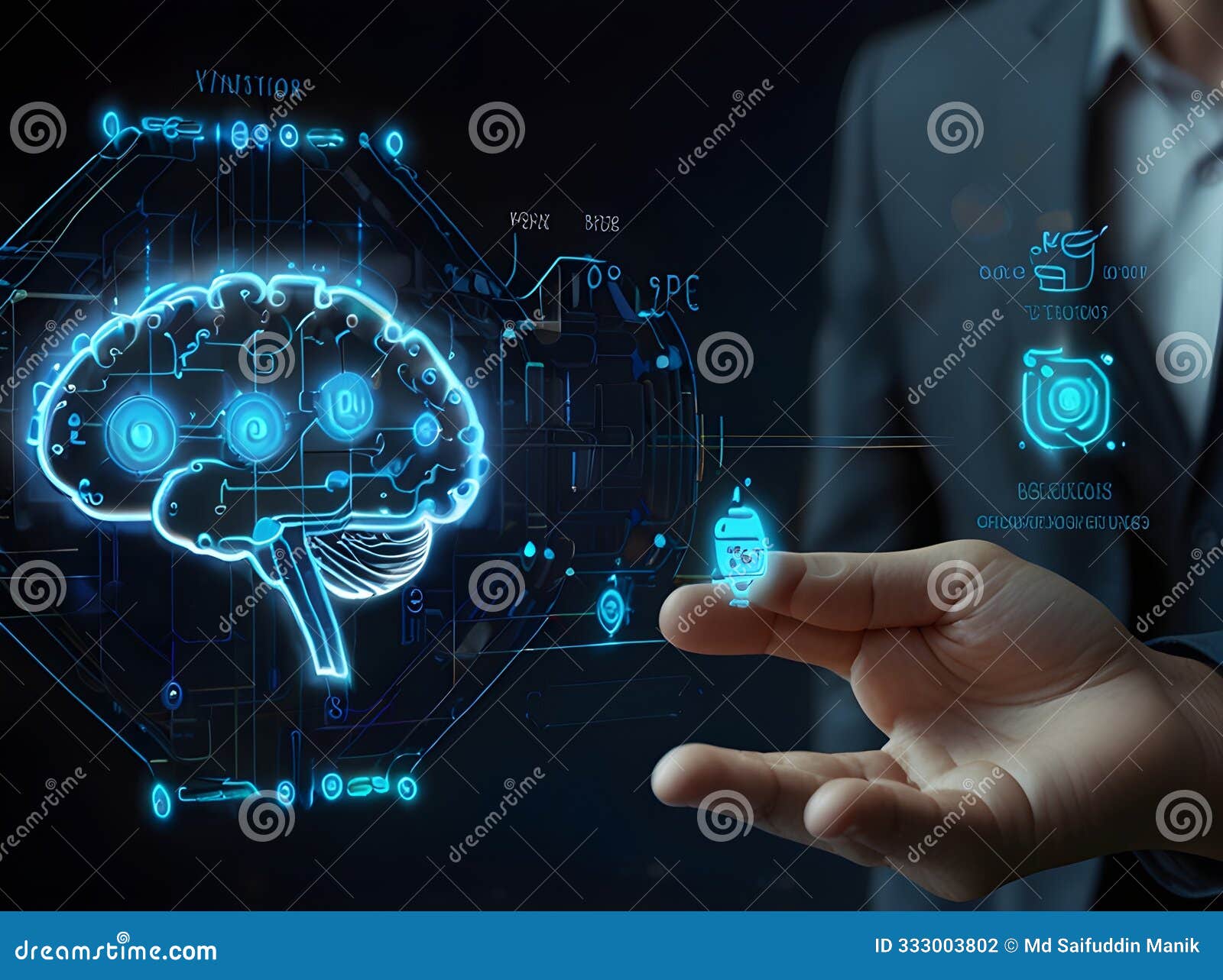 The Image is a Digital Illustration Featuring a Futuristic, High-tech ...