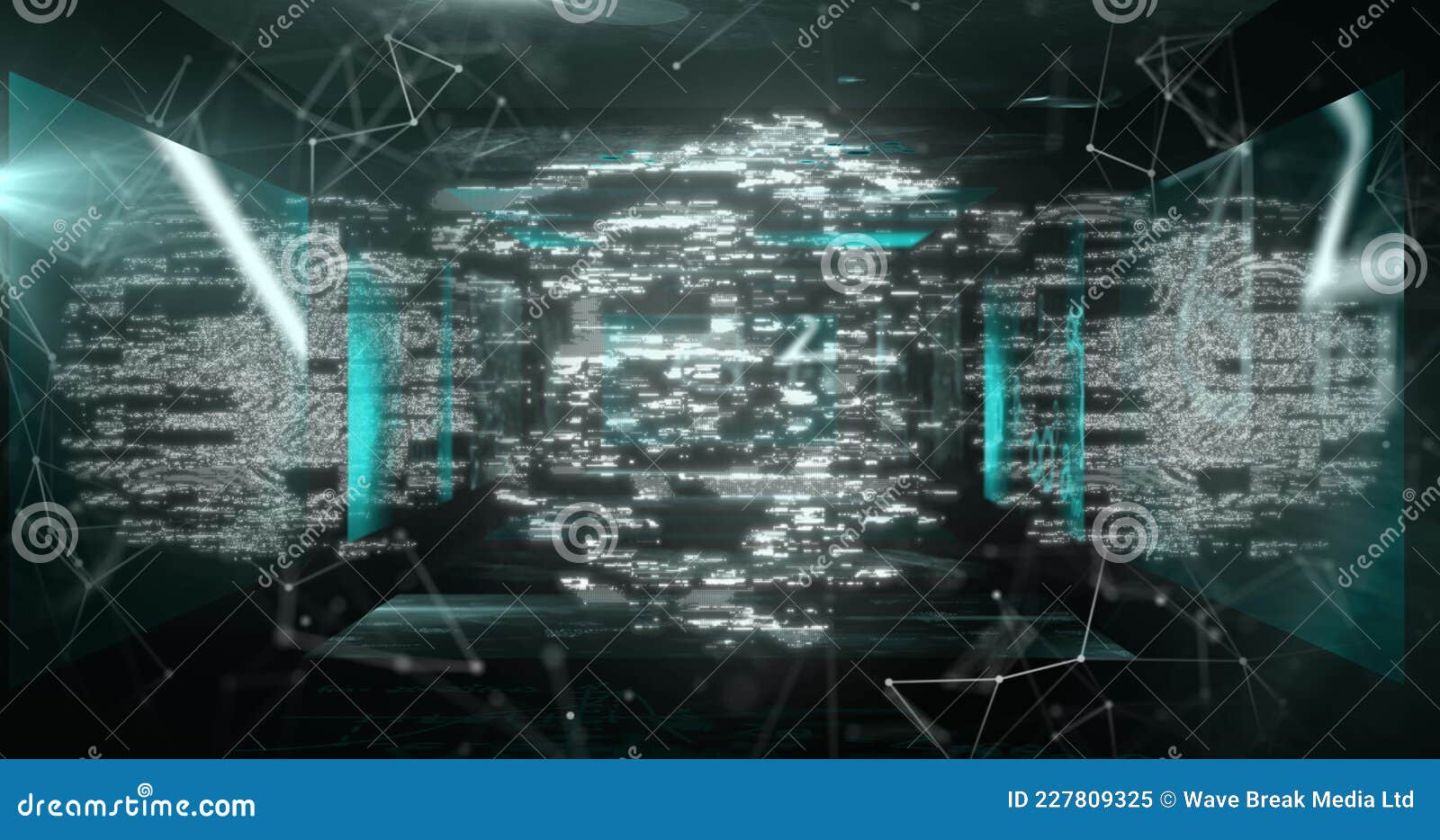 Cyber Security Icons and Networks of Connections Against Mathematical ...