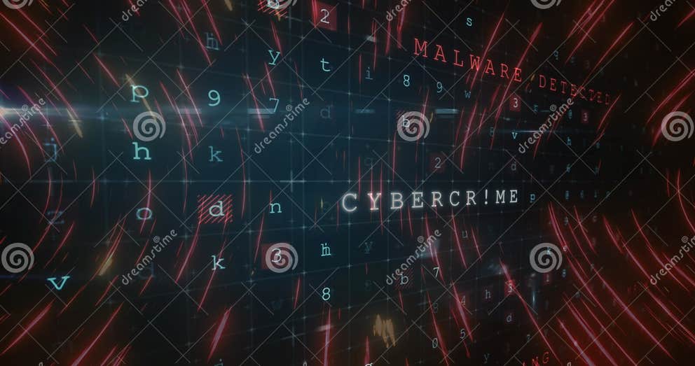 Image of Digital Interface with Online Security Warnings in Spinning ...