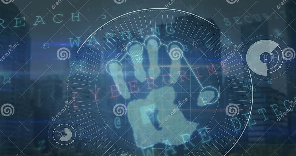 Image of Digital Key and Binary Code Over Hands of Caucasian ...