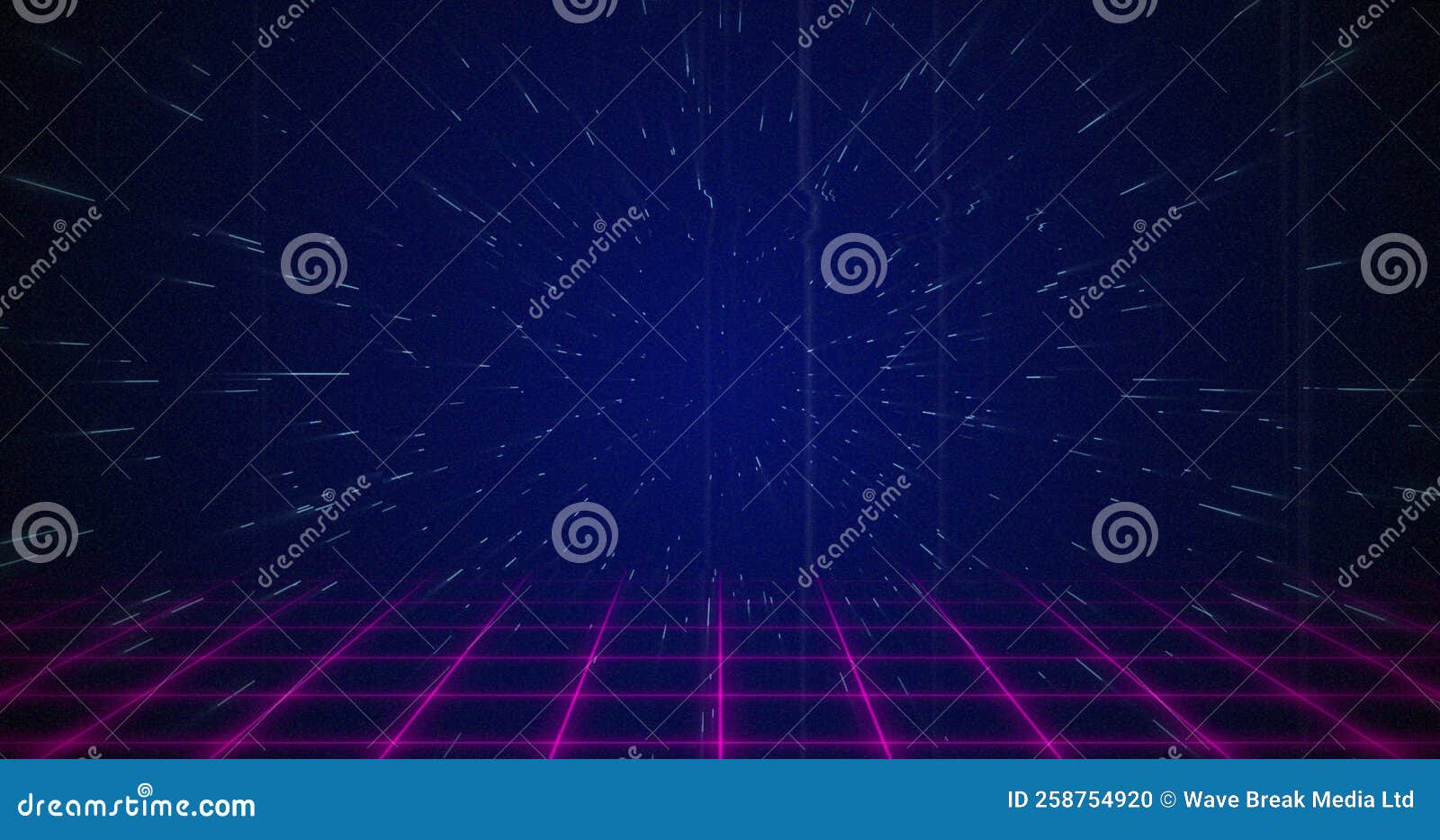 Image of Digital Navy Space with Perspective and Lines Stock ...