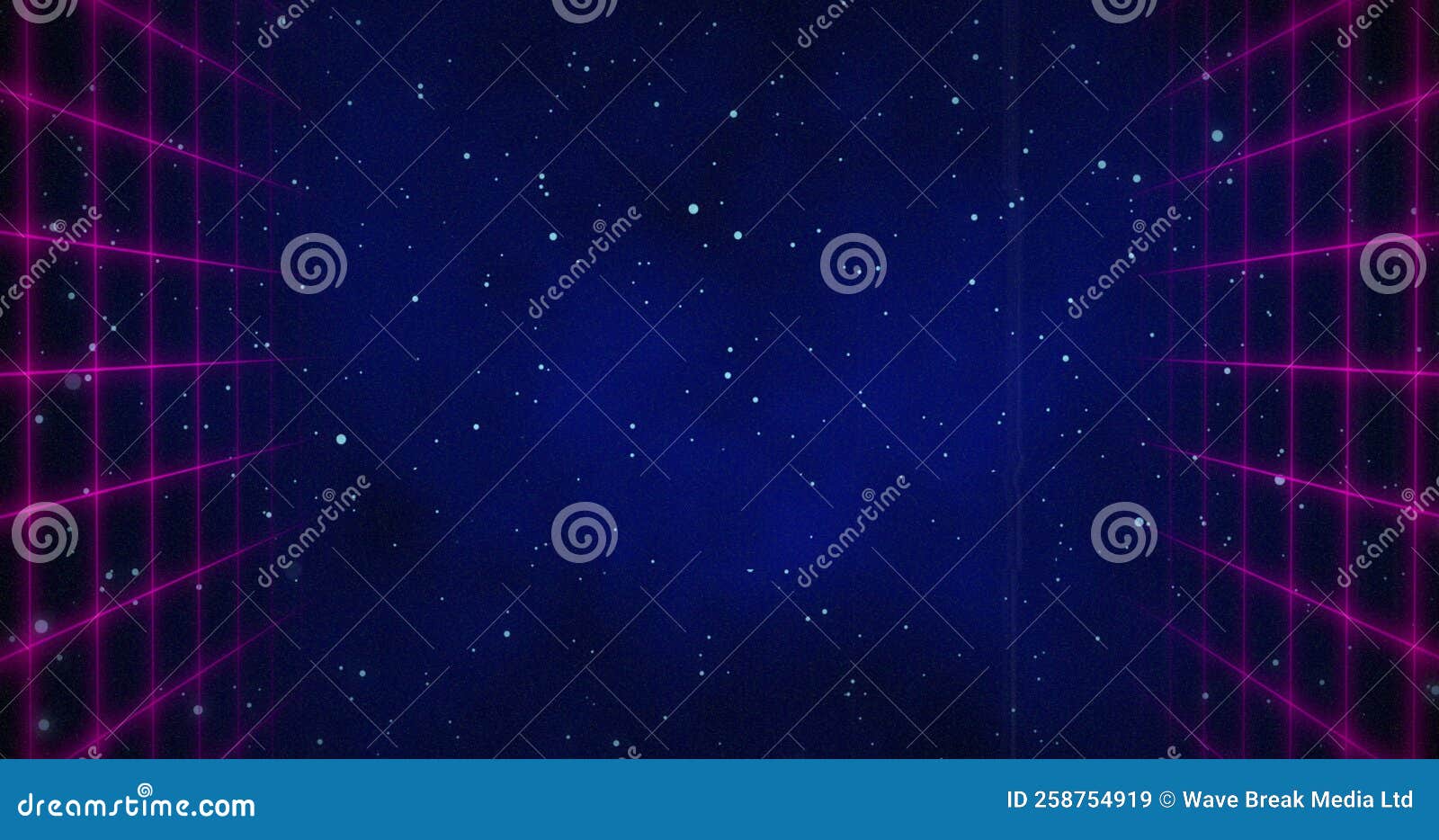Image of Digital Navy Space with Perspective and Stars Stock ...
