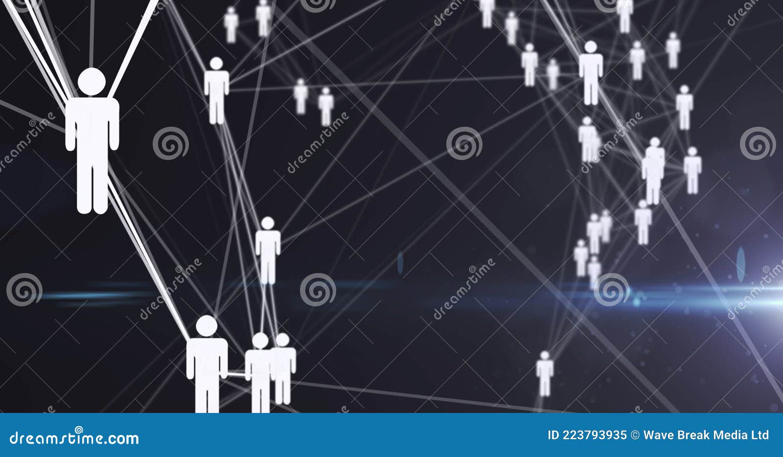 Image of Digital Network of Connections with White People Icons Stock ...