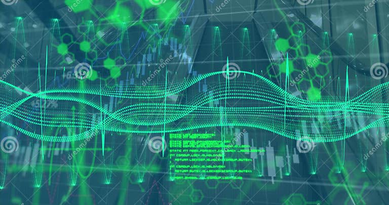 Image of Digital Programming Language with Graphical Hexagonal Shaped ...