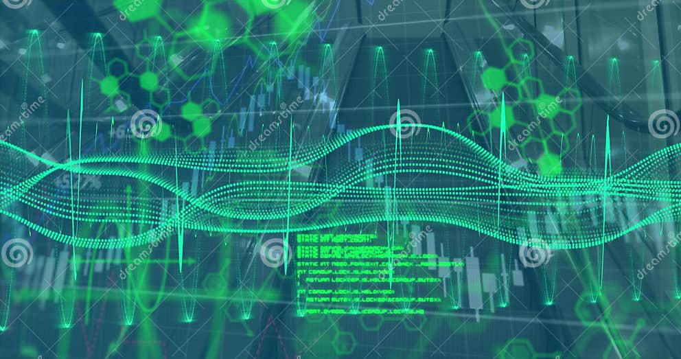 Image of Digital Programming Language with Graphical Hexagonal Shaped ...