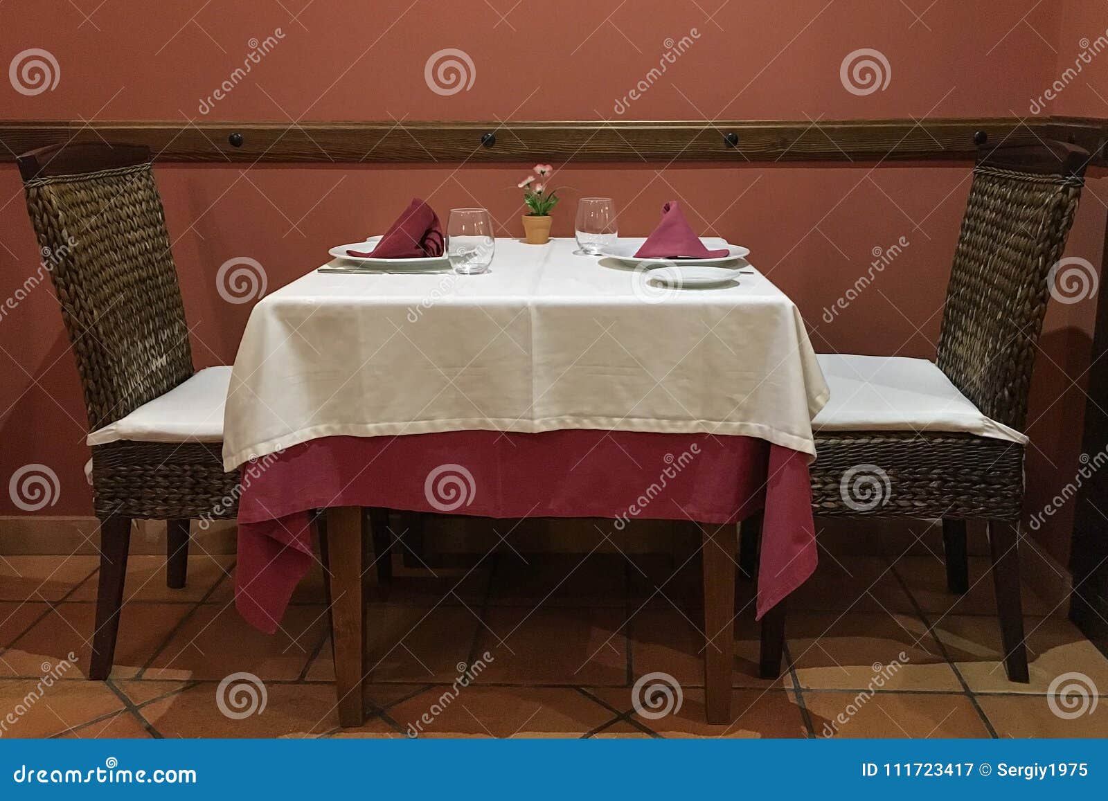 Dining Tables in the Restaurant Stock Image - Image of arrangement ...