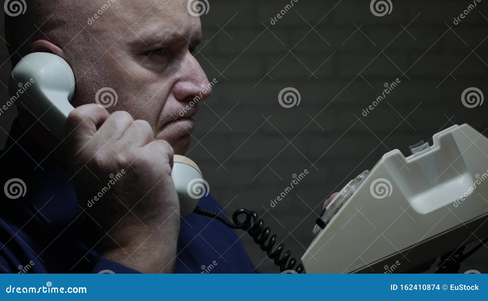Image with a Disappointed Businessman Making a Phone Call Stock Photo ...