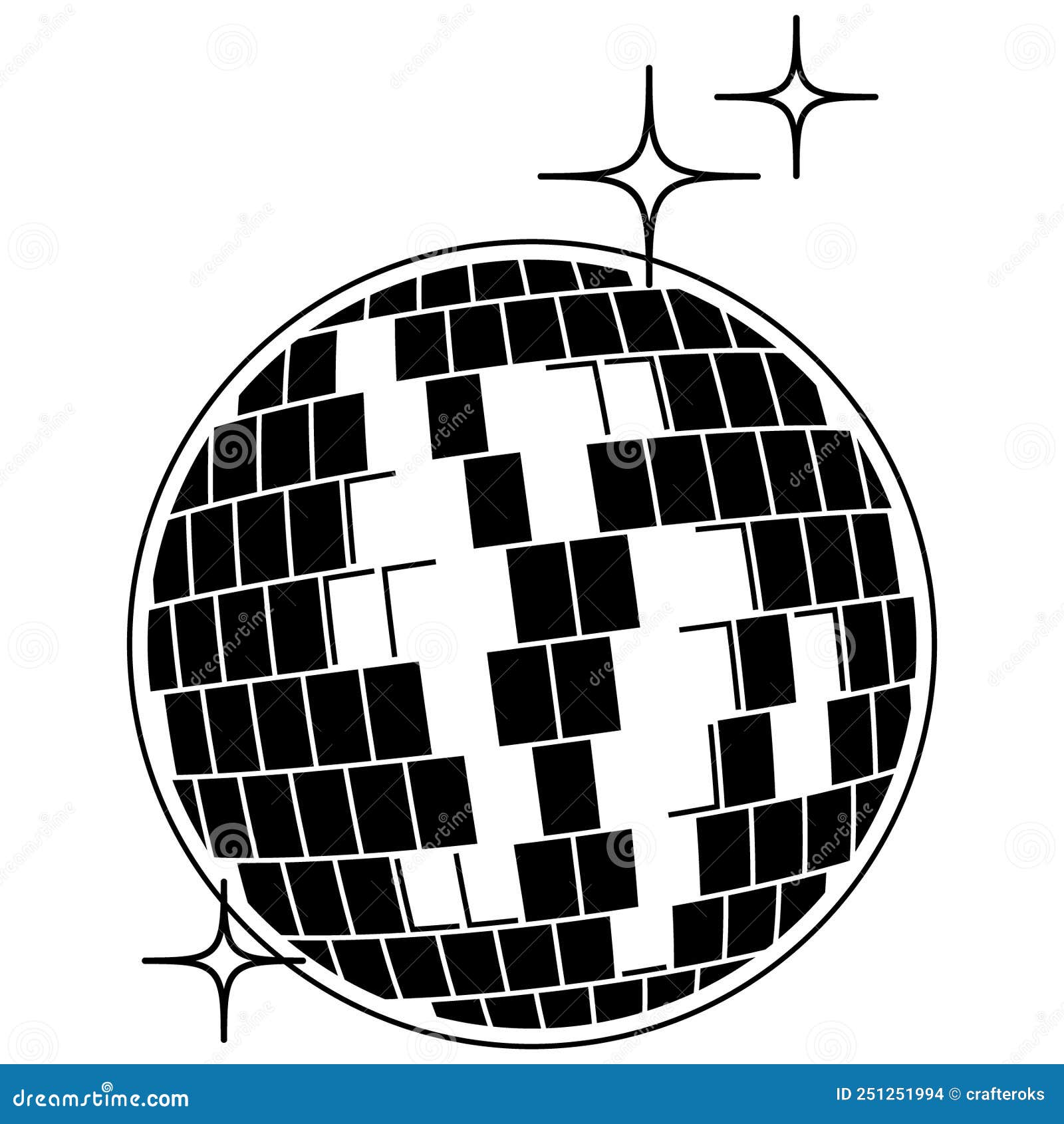 Disco Ball EPS Vector File Digital Download Stock Vector - Illustration ...