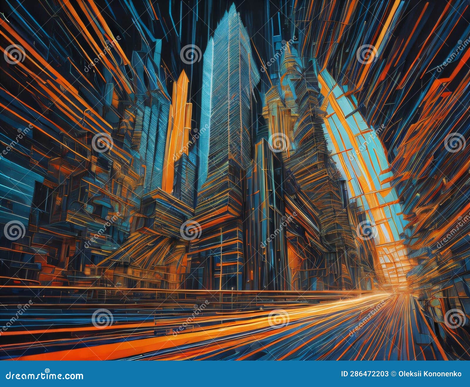 Image Displaying an Interaction of Abstract Building Structures and ...